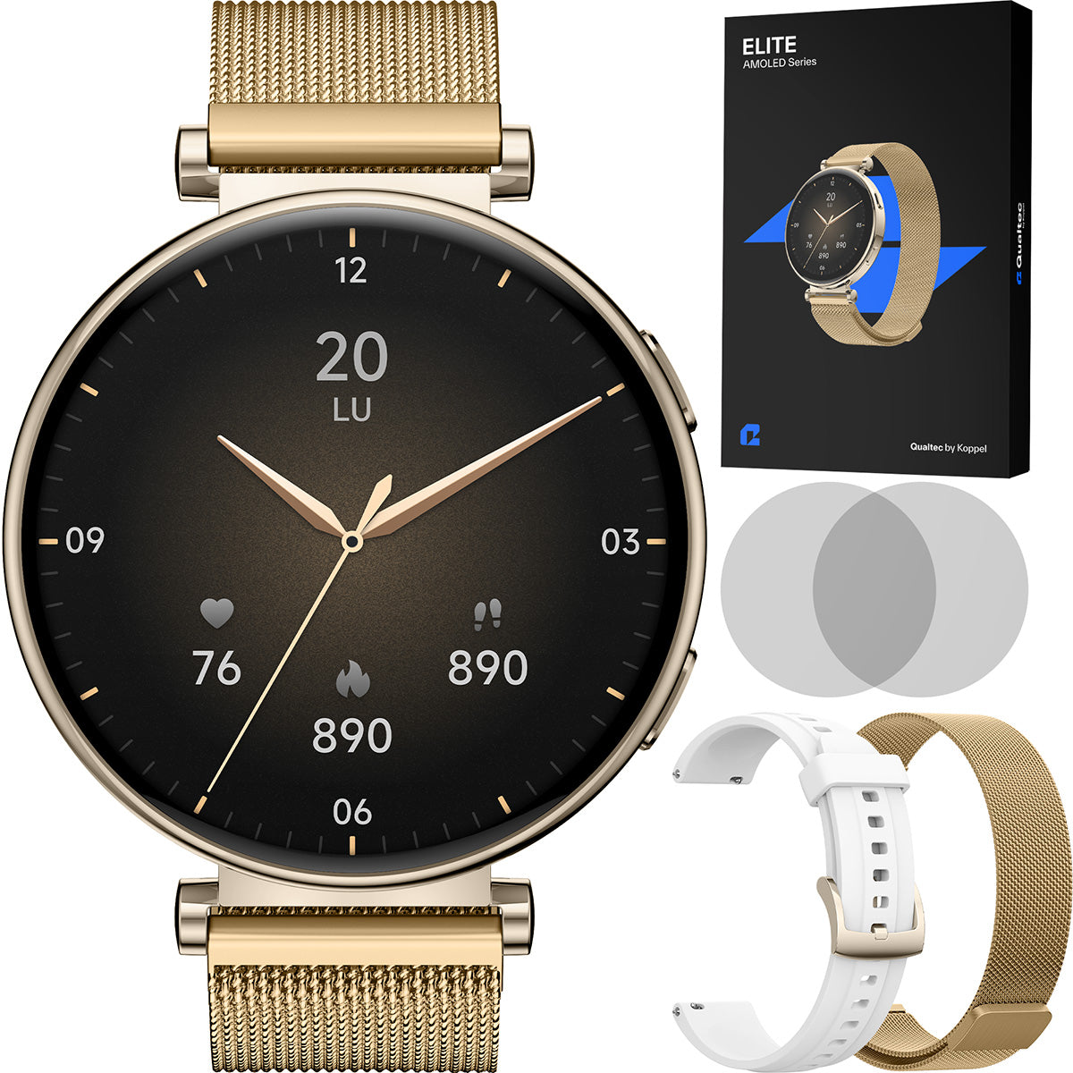 Ceas smartwatch, Qualtec by Koppel®, ELITE, AMOLED Series